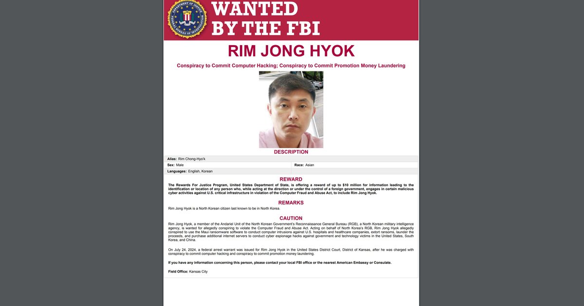 North Korean hospital hacker indicted in the US